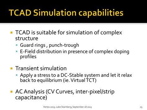 PPT TCAD Simulation Of Silicon Radiation Detectors Using Commercial Simulation Products