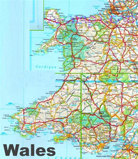 Detailed Map Of Wales Images And Photos Finder