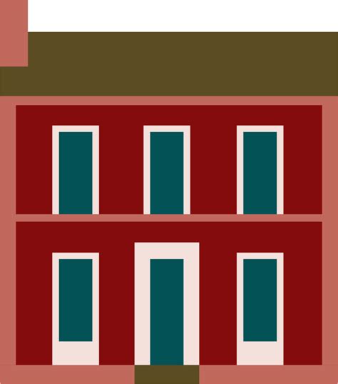 Colorful Classic Vintage House Front Elevation View 10833335 Png