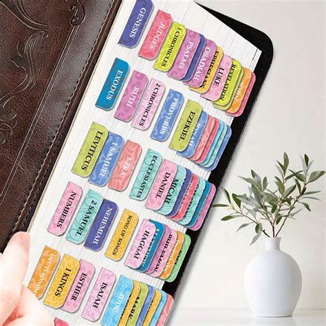 75pcs Laminated Bible Tabs Large Print Easy To Read Bible