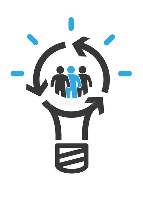 Icon Teamwork And Ideation Process Icon Stock Vector Illustration Of Icons Creation 210223271