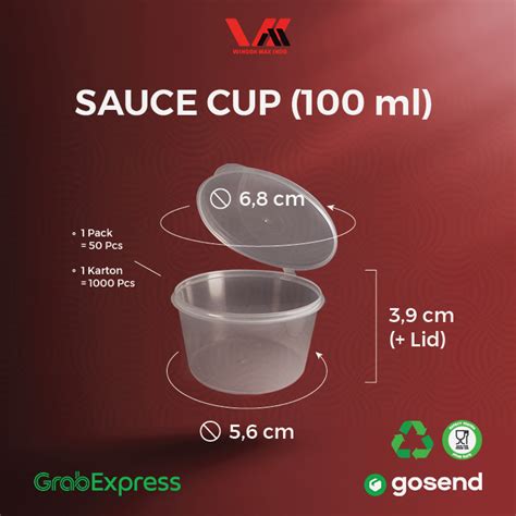 Jual SAUCE CUP 100ML SAUCE CUP WINGOH WADAH SAMBEL THINWALL