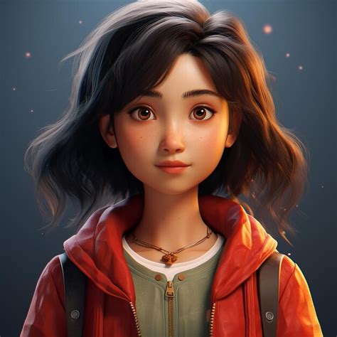 Premium Photo 3d Rendering Of Cartoon Like Asian Girl