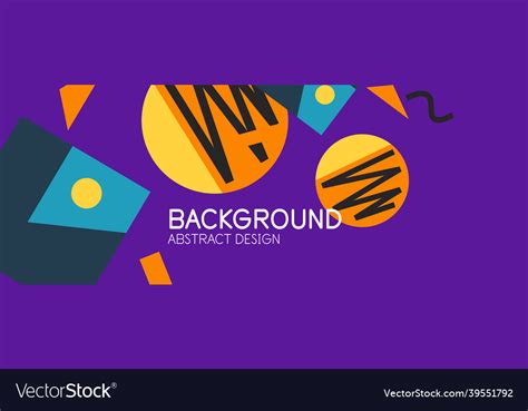 Abstract Background Blocks Lines Triangles Vector Image