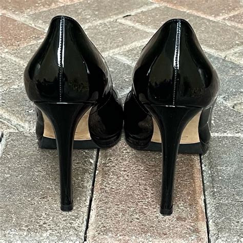 Aquatalia Black Patent Leather Platform Pumps Gem