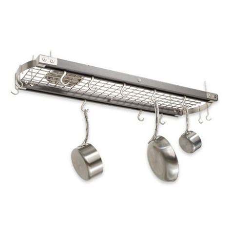 Ceiling Mounted Pot Racks Stainless Steel Shelly Lighting