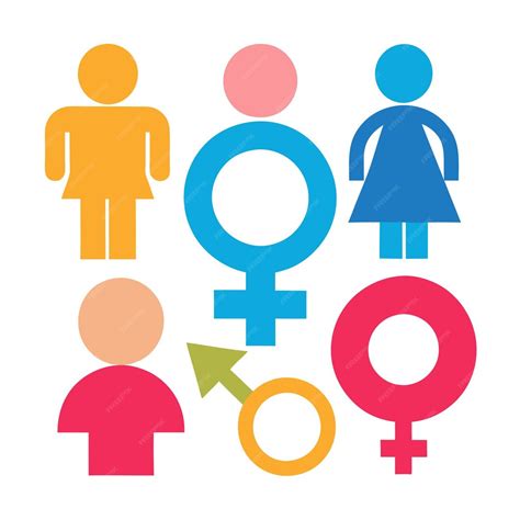 Inclusive Gender Icons Vector Illustration All Genders And Identities