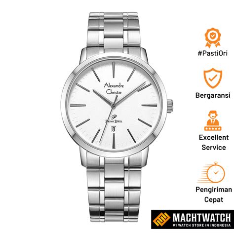 Jual Jam Tangan Pria Alexandre Christie Primo Steel Ac 1028 Md Bsssl Men Silver Dial Stainless