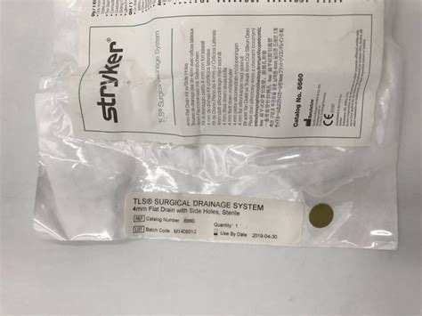 Stryker 6660 Tls Surgical Drainage System 4mm Flat Drain W Side Holes