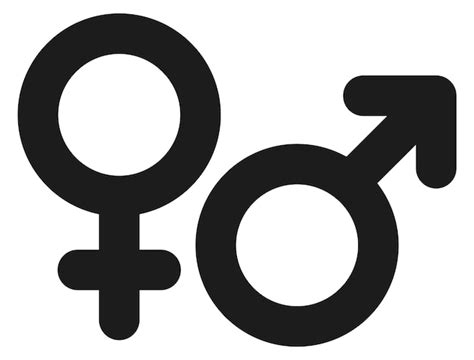 Símbolo De Género Signos Masculinos Y Femeninos Icono De Hombre Y Mujer