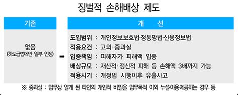 개인정보 소홀한 죄 최대 3배 징벌적 손해배상 책임