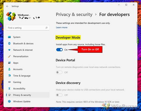 How To Turn On Or Off Developer Mode In Windows 11 WinBuzzer