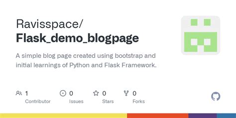 Github Ravisspace Flask Demo Blogpage A Simple Blog Page Created Using Bootstrap And Initial