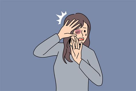 Home Abuse And Harassment Concept Young Afraid Scared Terrified Woman