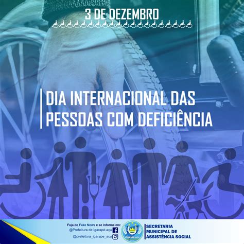 de Dezembro Dia Internacional das Pessoas Deficiência Prefeitura Municipal de Igarapé