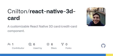 GitHub Cnilton React Native 3d Card A Customizable React Native 3D