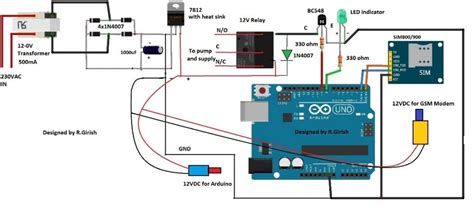 Gsm Pump Motor Controller Circuit Using Arduino Homemade Circuit Projects