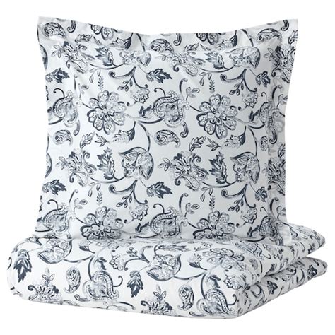 JUNIMAGNOLIA Bettwäsche-Set, 2-teilig, weiß/dunkelblau, 155x220/80x80 ...