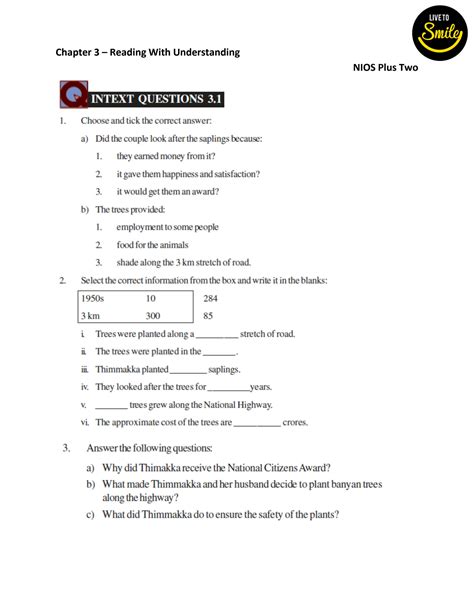 Solution Nios English Notes Chapter 3 Reading With Understanding Notes