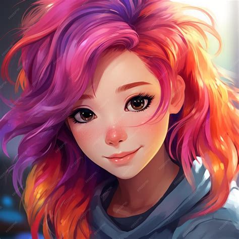 Premium Photo Anime Girl With Pink Hair And Blue Eyes