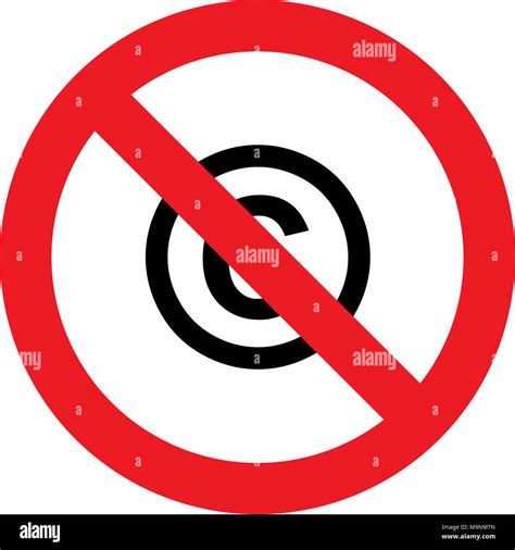 No Copyright Allowed Sign Stock Photo Alamy