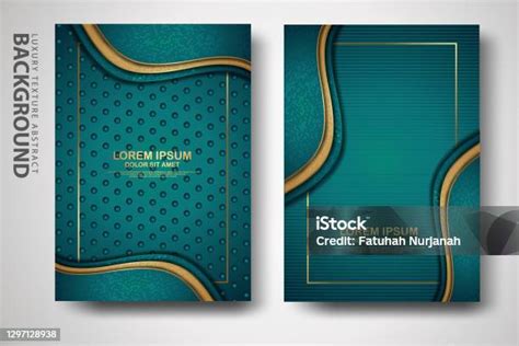 Vektor Dua Set Template Desain Sampul Dengan Kemewahan Dan Elegan
