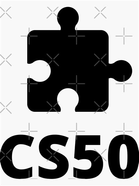 Cs50 Puzzle Piece Sticker For Sale By Yazanbk Redbubble