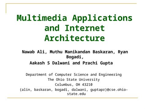 Ppt Multimedia Applications And Internet Architecture Dokumentips