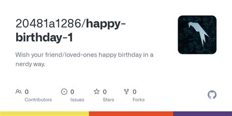 github 20481a1286 happy birthday 1 wish your friend loved ones happy