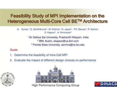 PPT Feasibility Study Of MPI Implementation On The Heterogeneous Multi Core Cell BE TM