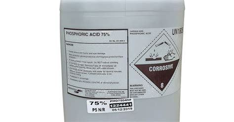 Phosphoric Acid 75 25 Litres
