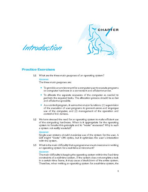 Operating System Concepts 10th Edition Ch 1 Practice Exercise Solutions