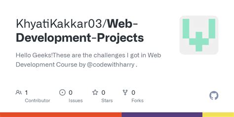 GitHub KhyatiKakkar03 Web Development Projects Hello Geeks These Are