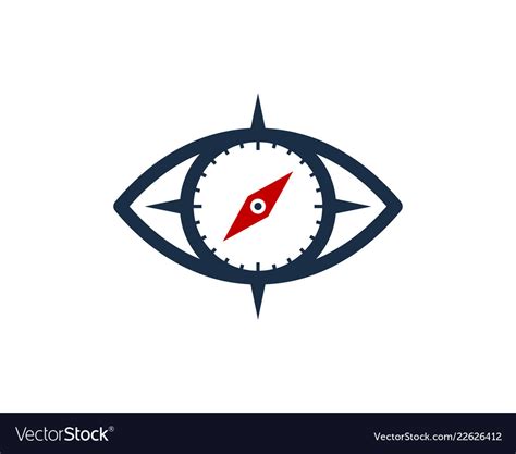 Eye Compass Logo Icon Design Royalty Free Vector Image