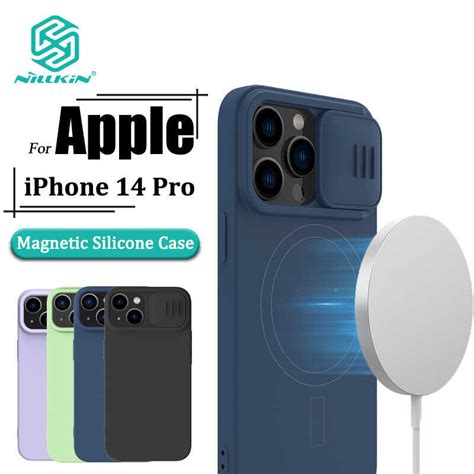 Nillkin Camshield Silicone Magnetic Case Para Sa Iphone 14 Pro Phone