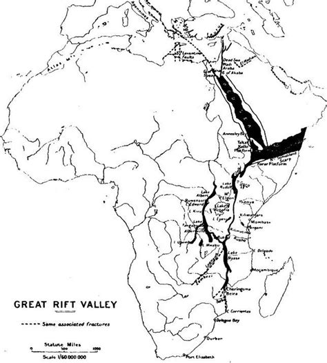 Map Of The Great Rift Valley In Africa
