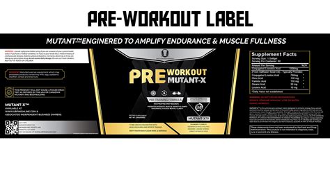 Pre Workout Label Design On Behance