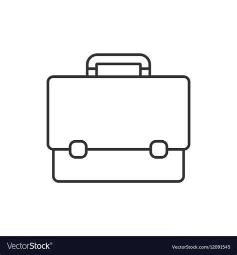 Briefcase Thin Line Icon Royalty Free Vector Image
