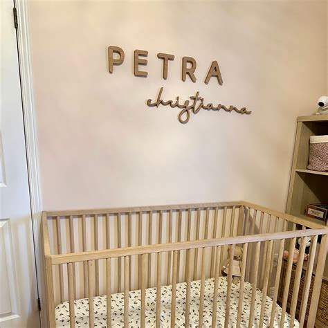 Girl Nursery Name Sign And Script In Cherry Timberwood Designs