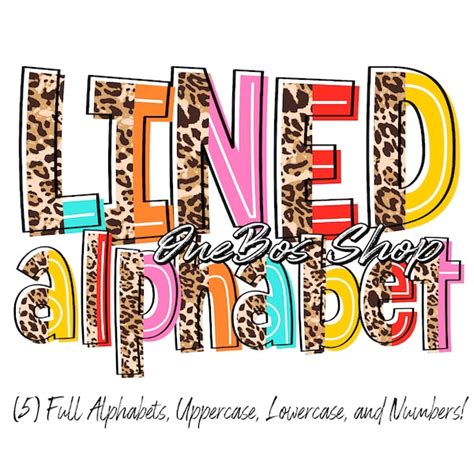 Leopard Split Alphabet Png Etsy