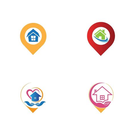 A House Location Logo Home Location Pin House Logo 22921860 Vector