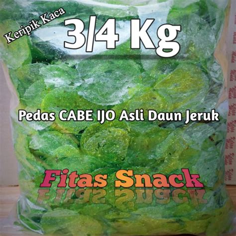 Jual Kripcapikcakeripik Kaca 750gram Pedas Cabe Ijo Asli Daun Jeruk