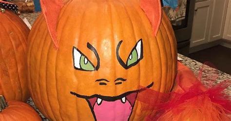 My Son And Wife Made A Charizard Pumpkin For His School Contest Rpokemon