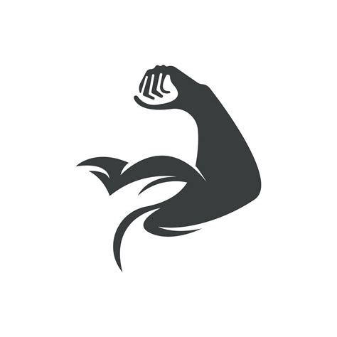 Arm Muscle Silhouette Logo Biceps Icon 21573367 Vector Art At Vecteezy