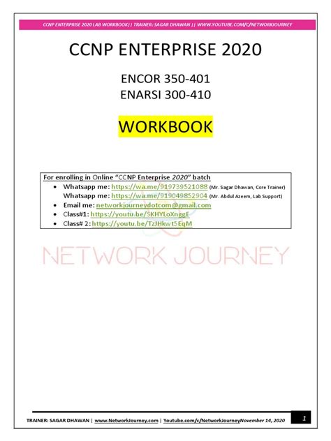 Ccnp Enterprise Workbook V1 0 21nov Download Free Pdf Computing Computer Engineering