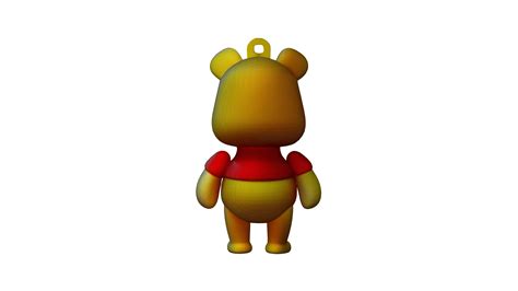 Stl File Winnie The Pooh Keychain 🗝️ ・3d Print Object To Download・cults