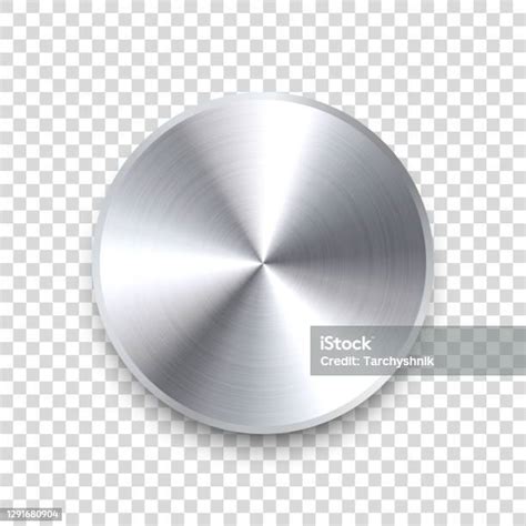 逼真的金屬鍍鉻按鈕銀色鋼製音量控制旋鈕應用程式介面設計項目應用程式圖示向量插圖向量圖形及更多analog圖片 Analog 不銹鋼