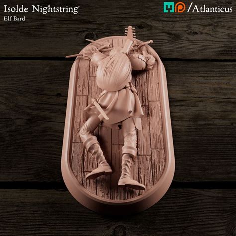 3d Printable Female Elf Bard Isolde Nightstring Dead By Atlanticus Arts
