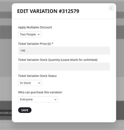 Ticket Variation Not Reducing Stock Levels Eventon Help Desk