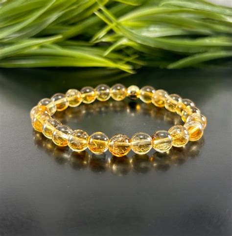 Natural Genuine Citrine Bracelet14k Gold Accent 6mm 8mm Success